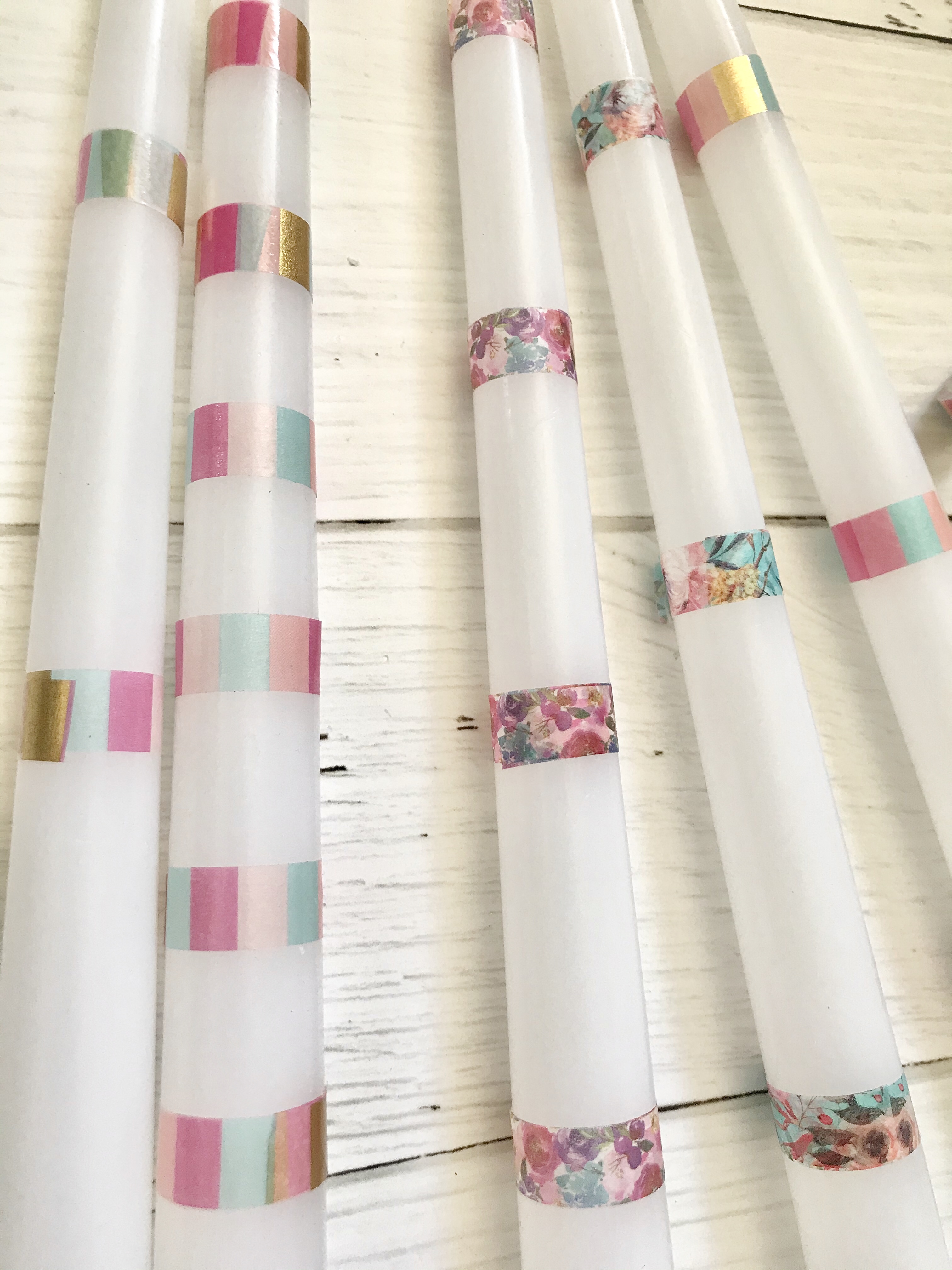 DIY Striped Candles – The Happy Door