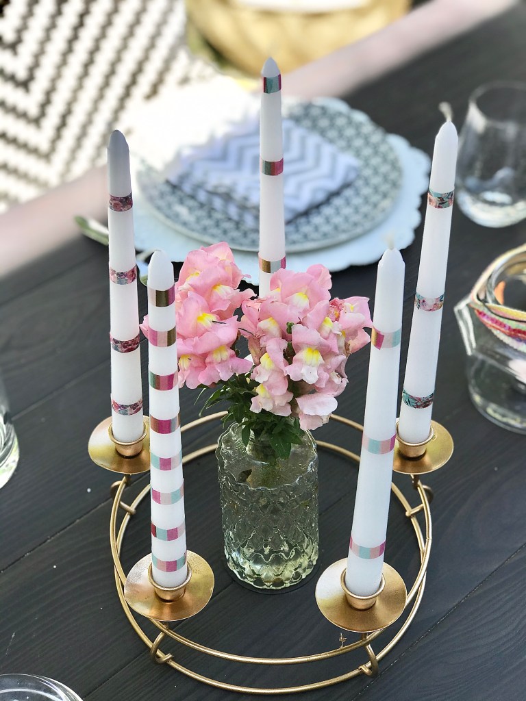DIY Striped Candles – The Happy Door