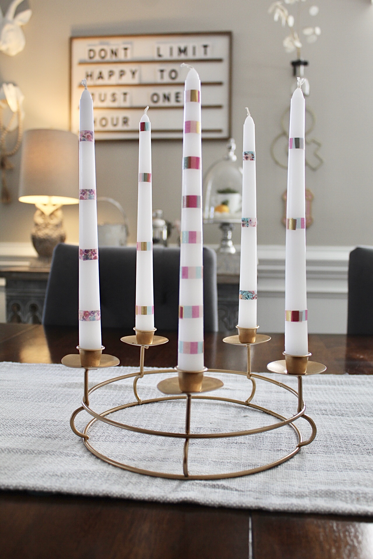 DIY Striped Candles – The Happy Door
