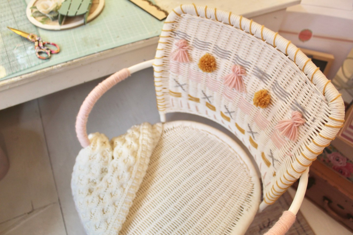Thrifted Wicker Woven Chair – The Happy Door